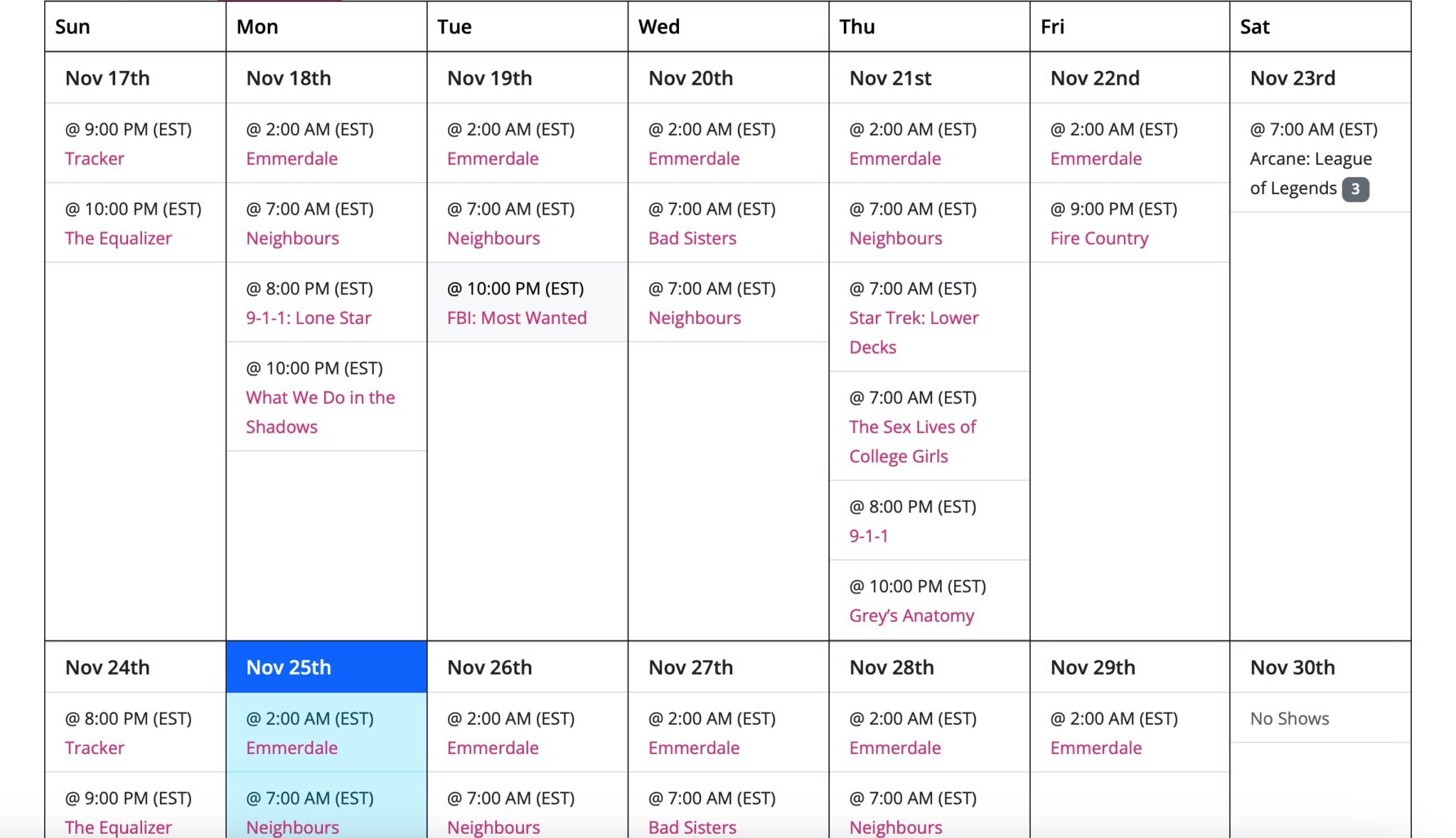 New Feature: Calendar Views – LezWatch.TV